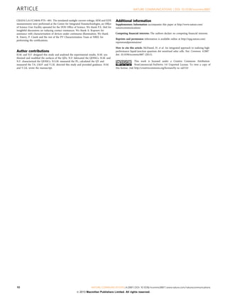 An integrated approach to realizing high performance liquid-junction ...