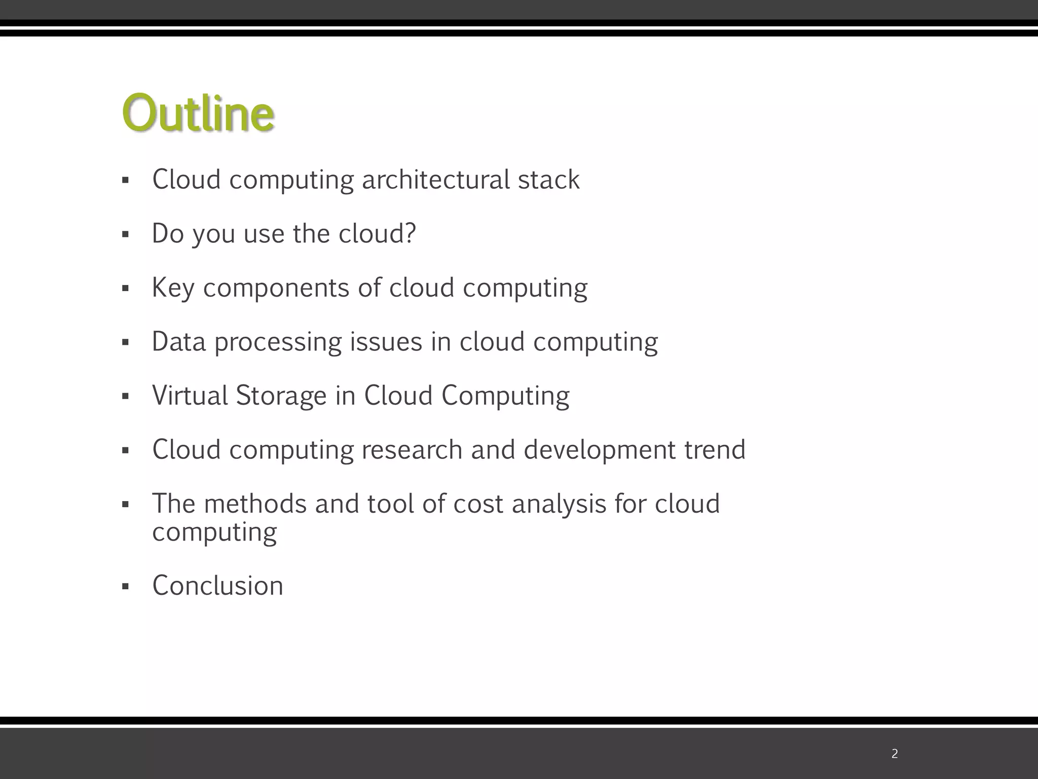 An Integrated Cloud Computing Architectural Stack | PPTX