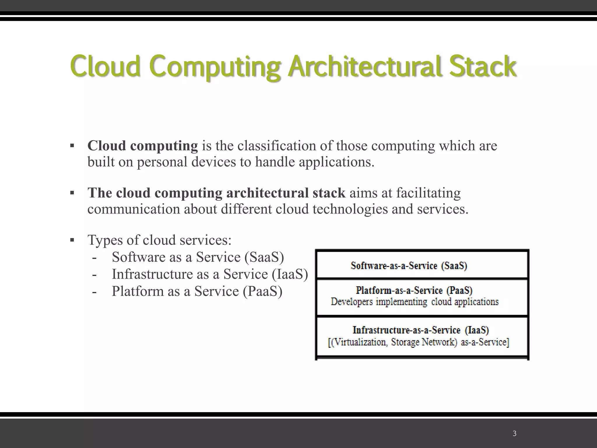 An Integrated Cloud Computing Architectural Stack | PPTX