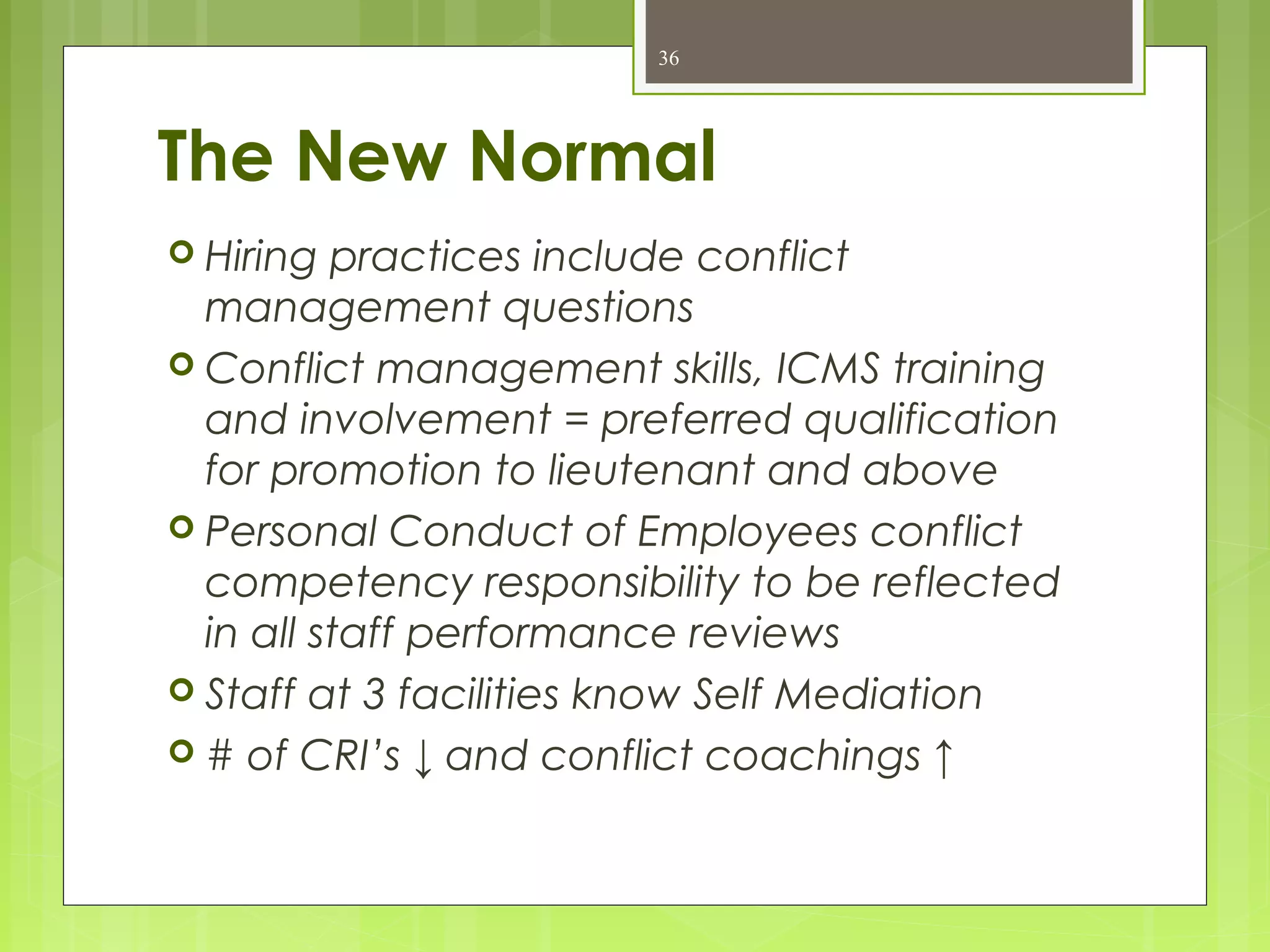 An Integrated Conflict Management System in Corrections | PPT