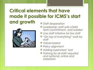 An Integrated Conflict Management System in Corrections | PPT