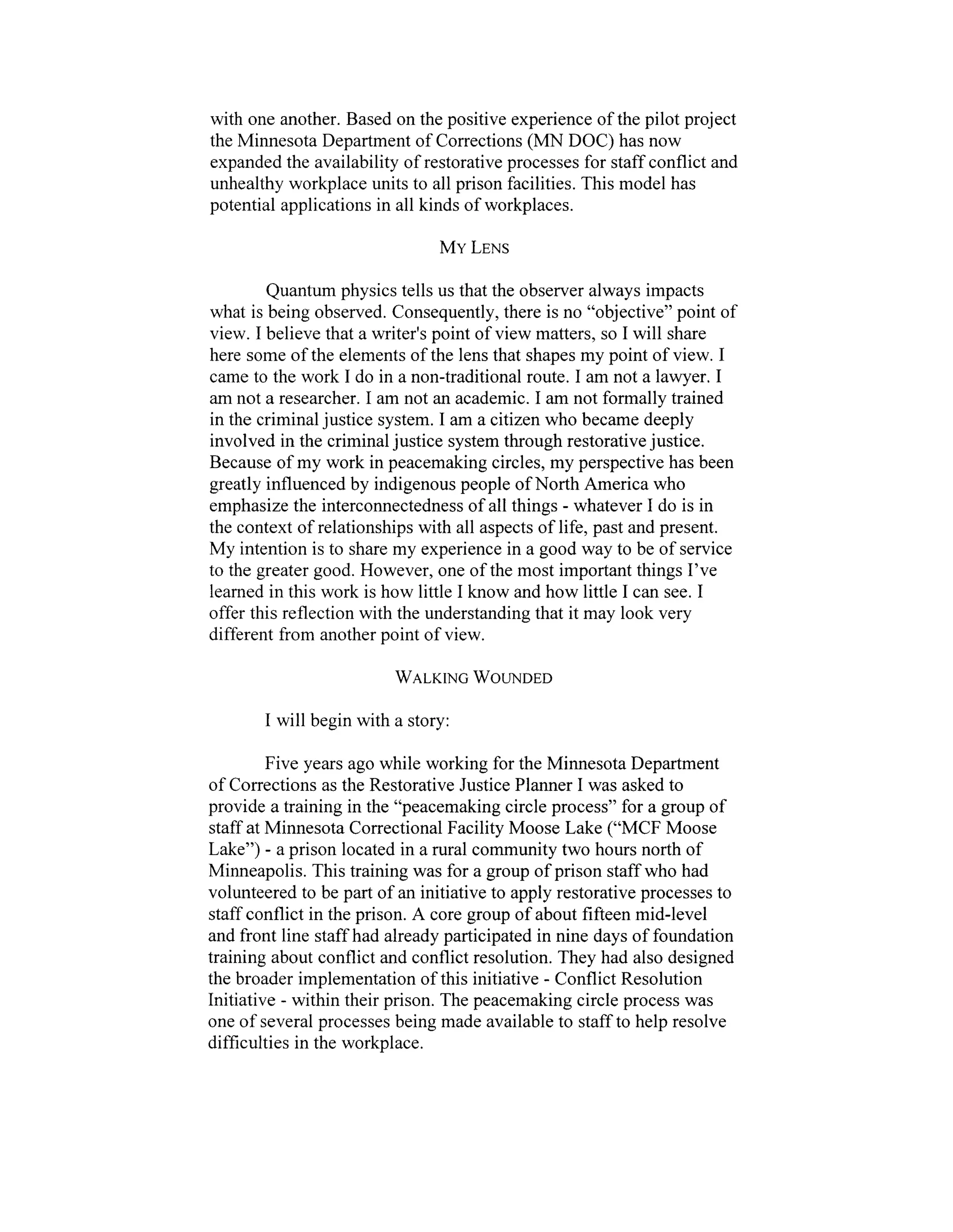 An Integrated Conflict Management System in Corrections | PDF