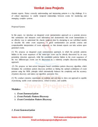 An integrated event summarization approach for complex system ...