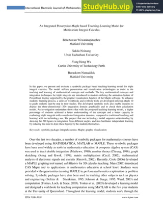 An Integrated Powerpoint-Maple Based Teaching-Learning Model for Multivariate Integral Calculus.pdf
