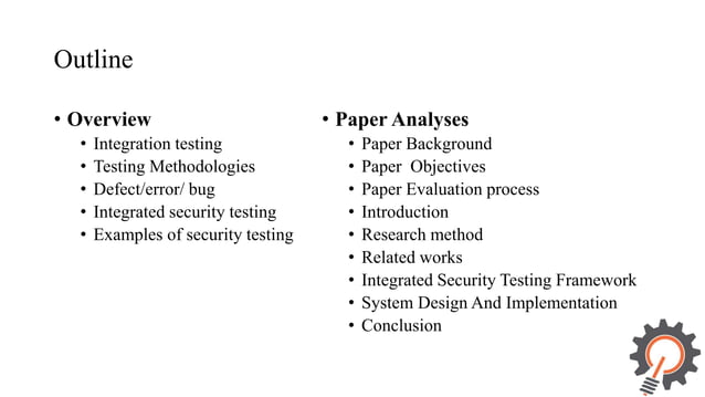 An integrated security testing framework and tool | PPT