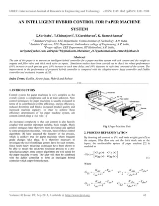 An intelligent hybrid control for paper machine system | PDF