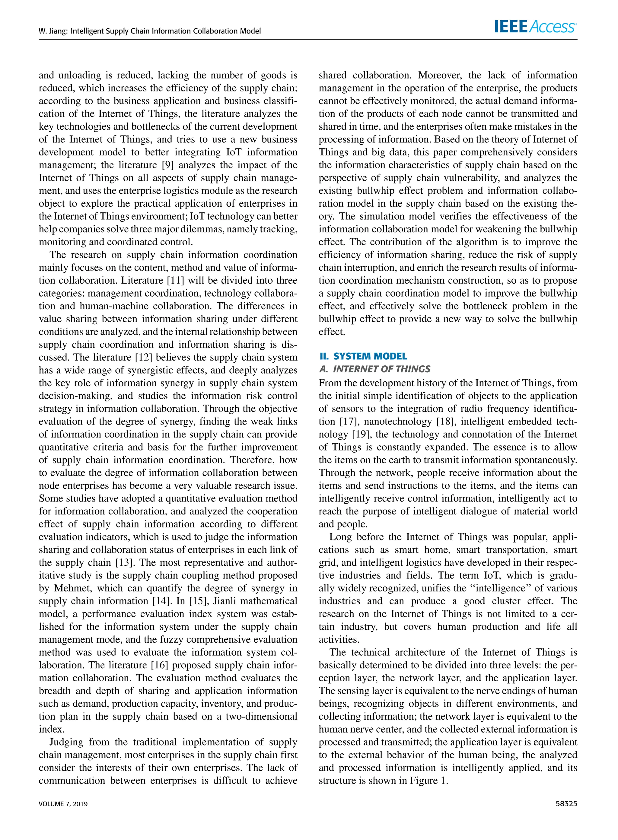 An intelligent supply chain information collaboration model based on Internet of Things and big ...