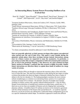 An interacting binary_system_powers_precessing_outflows_of_an_evolved ...