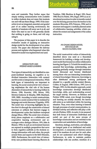 An Interactive Online Course A Collaborative Design Model | PDF