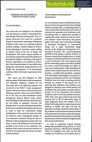 An Interactive Online Course A Collaborative Design Model | PDF