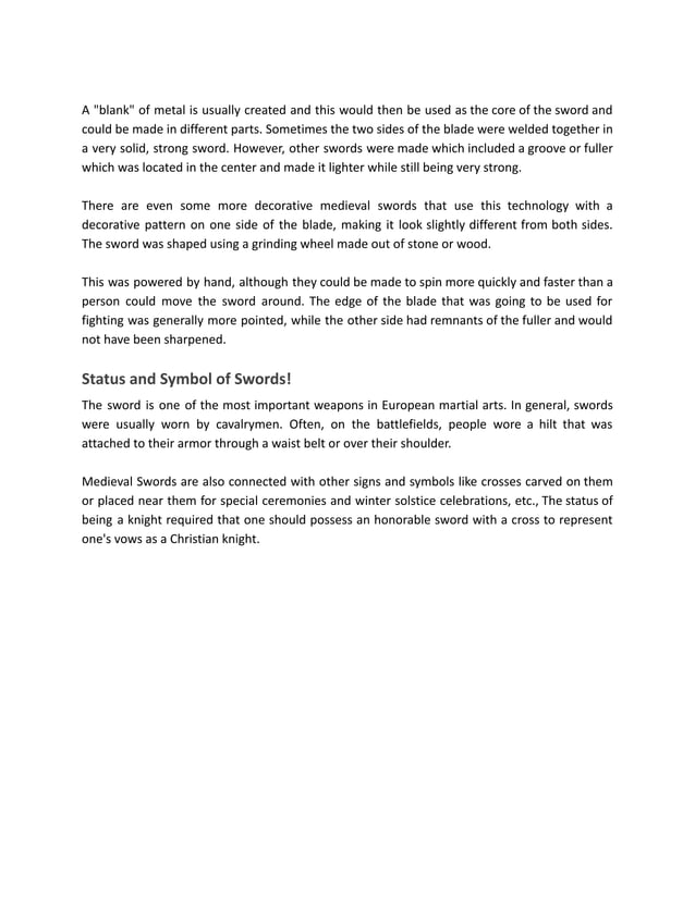 An Interesting Introduction to Medieval Swords! | PDF | Arms ...