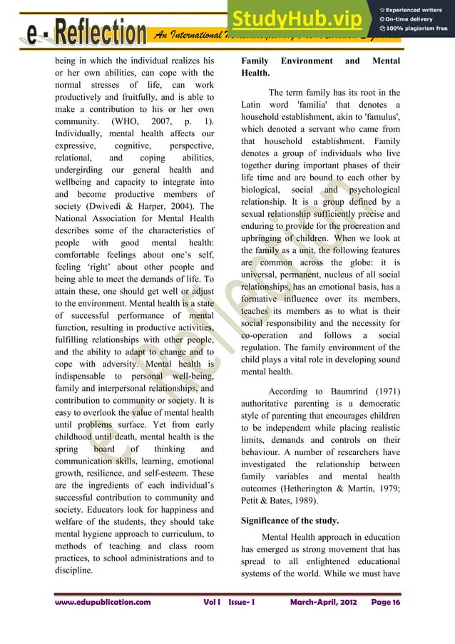 An International Multidisciplinary Peer Reviewed E Journal | PDF