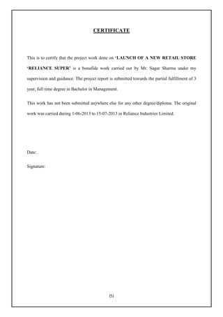 An Internship Project Report on Reliance Industries Limited | PDF
