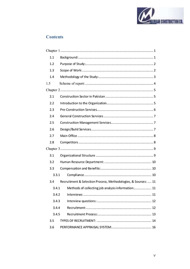 An internship report on a Construction Company | DOCX | Construction ...