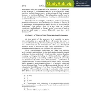 An Intersectional Approach To Homelessness Discrimination And ...