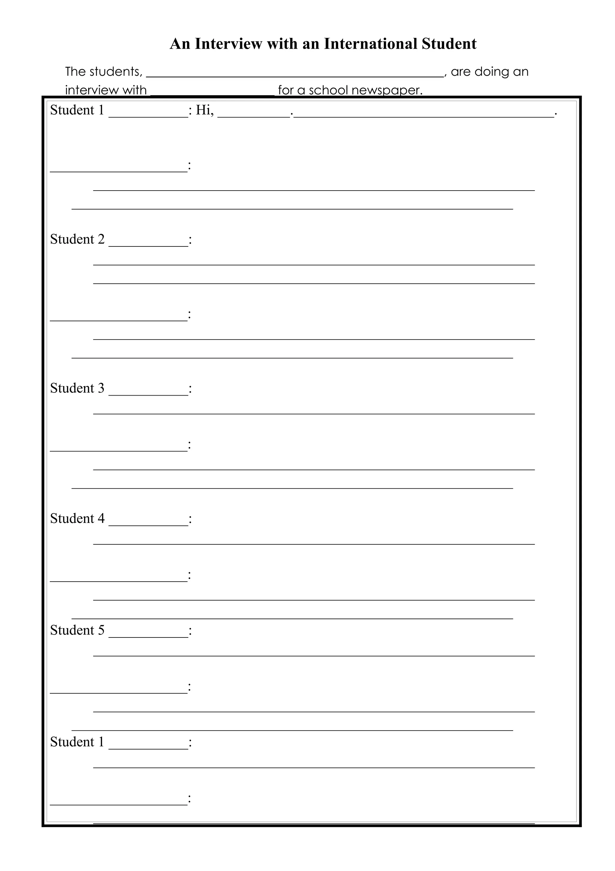 An interview with an international student script | DOC