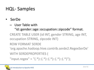 An intriduction to hive | PPT