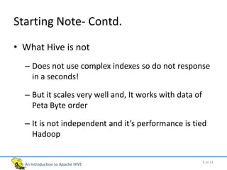 An intriduction to hive | PPT
