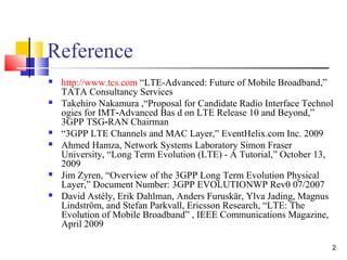 An introduction of 3 gpp long term evolution (lte) | PPT