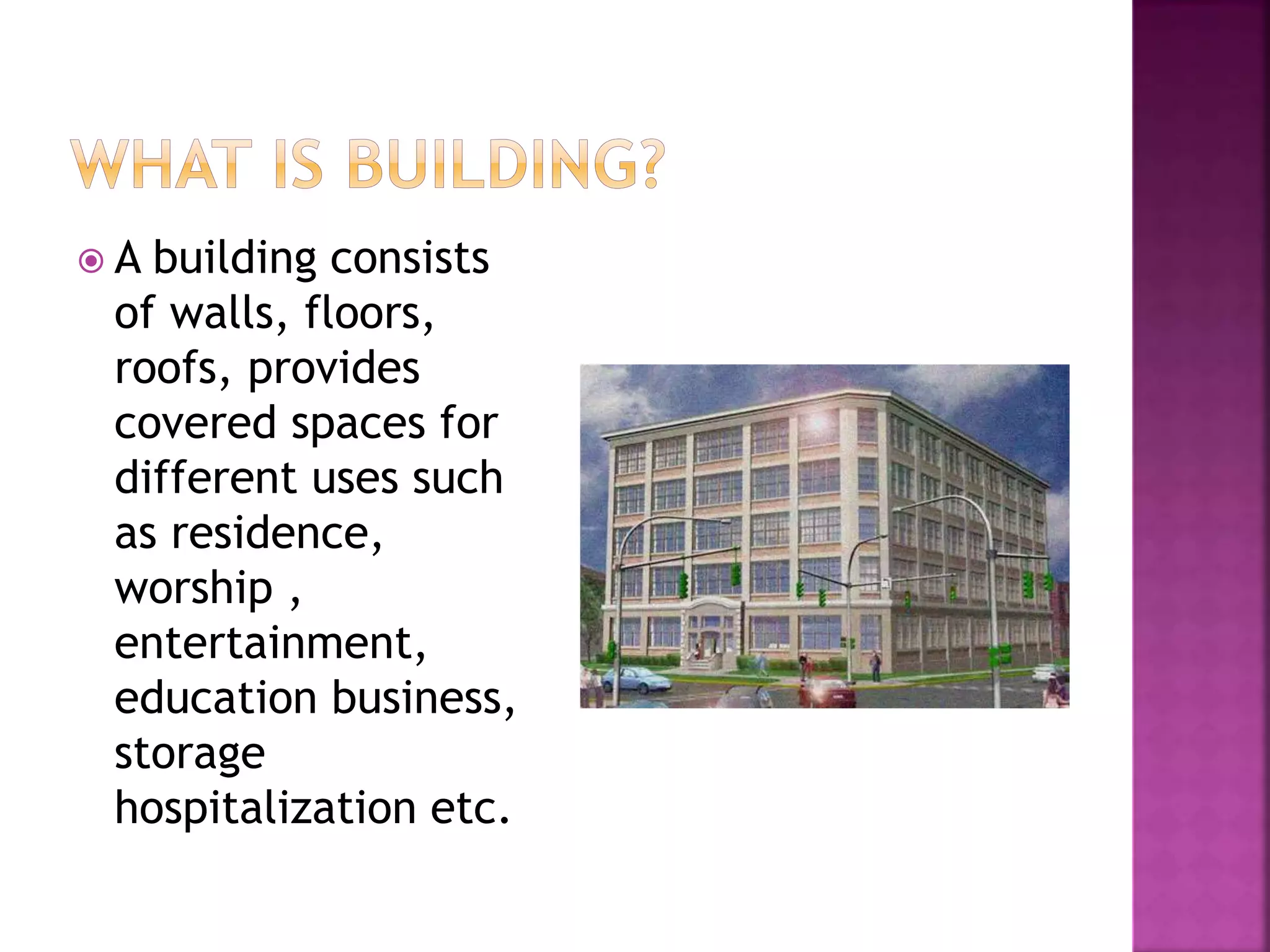 An introduction of building contruction | PPT
