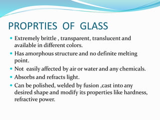 An introduction of different types of glasses | PPTX