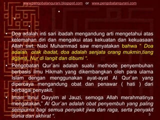 An introduction of pengobatan qur`ani | PPSX