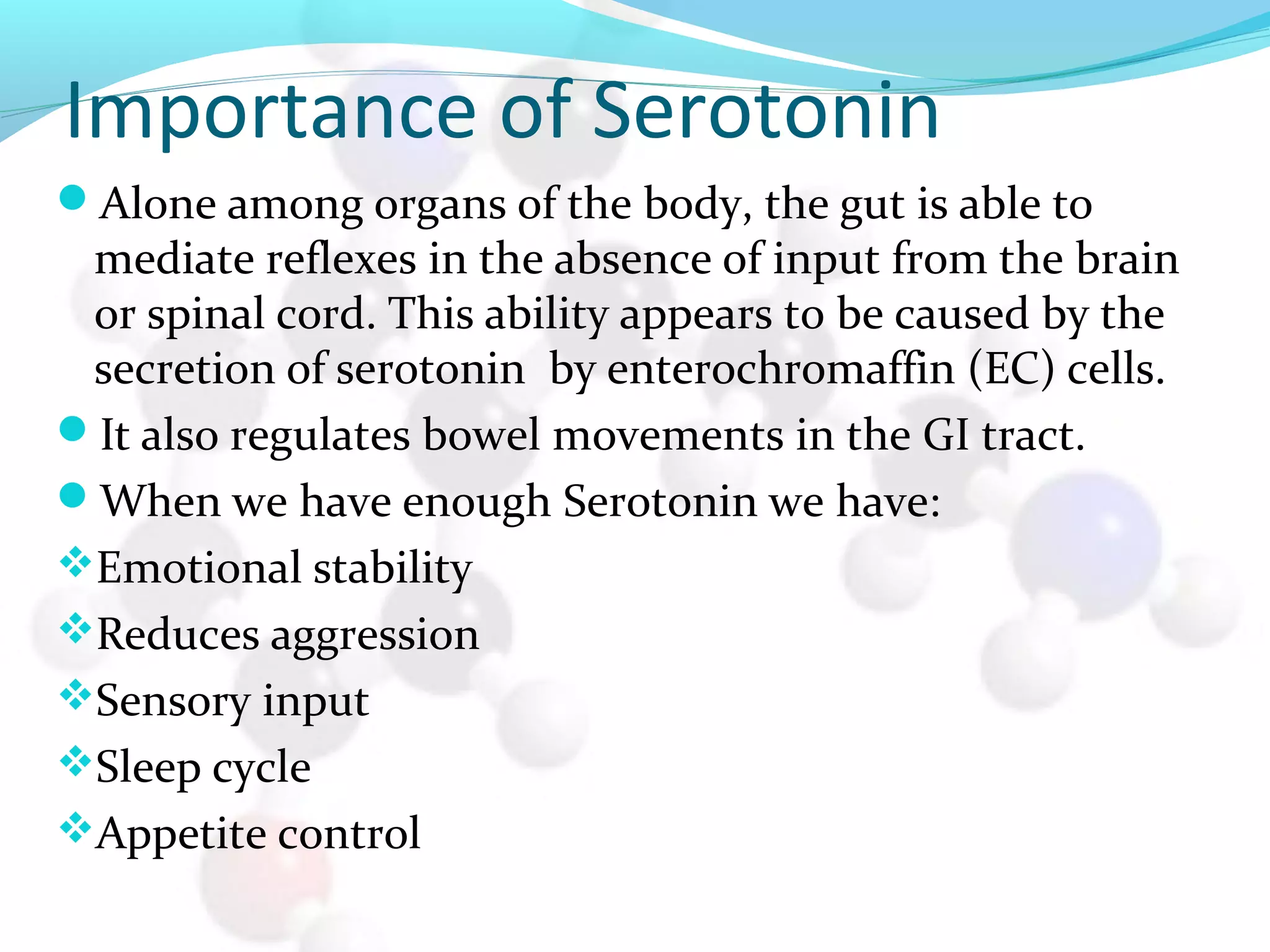 An introduction of serotonin | PPT | Digestive Disorders | Diseases and Conditions