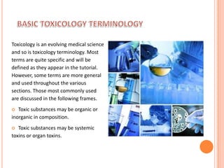 Toxicology | PPTX | Substance Abuse | Diseases and Conditions