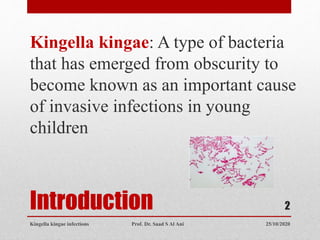 An Introduction to childhood Kingella Kingae infections | PPTX