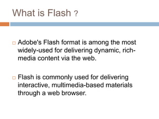 An introduction to adobe flash cs3 | PPTX