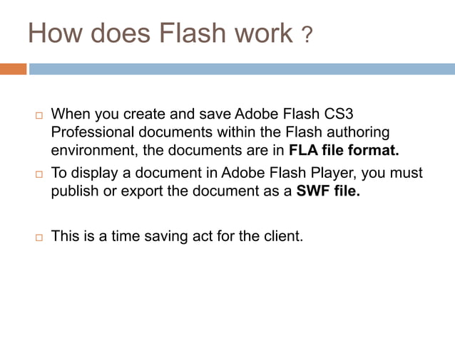 An introduction to adobe flash cs3 | PPTX