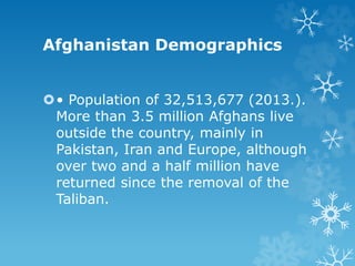 Afghanistan culture | PPTX