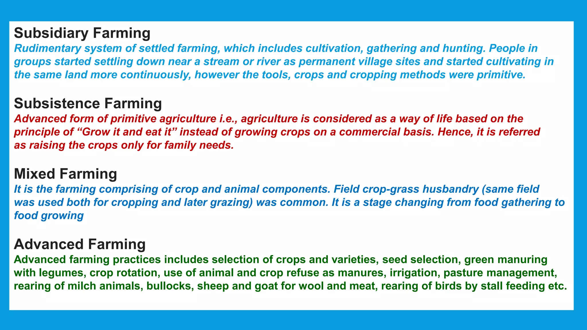An introduction to agriculture and agronomy | PPTX
