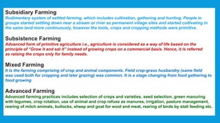 An introduction to agriculture and agronomy | PPTX