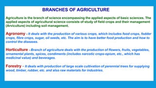 An introduction to agriculture and agronomy | PPTX