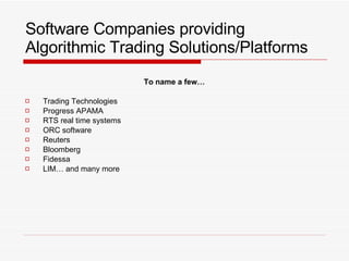 Algorithmic Trading-An Introduction | PPT