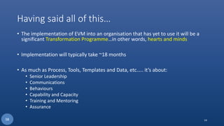An introduction to an effective earned value management system (EVMS) webinar series part 2, 3 ...