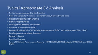 An introduction to an effective earned value management system (EVMS) webinar series part 2, 3 ...