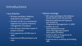 An introduction to an effective earned value management system (EVMS) webinar series part 2, 3 ...