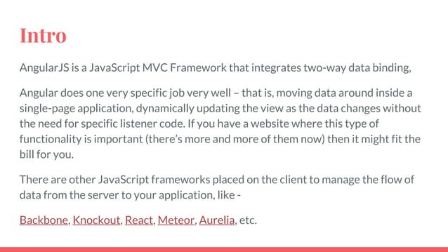 An introduction to AngularJS | PDF