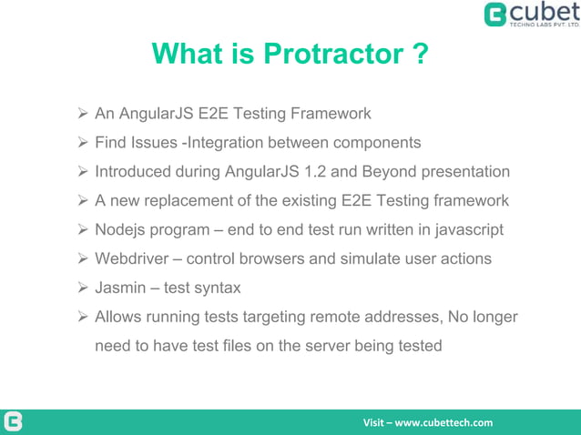 An Introduction To Angularjs End To End Testing Using Protractor Ppt