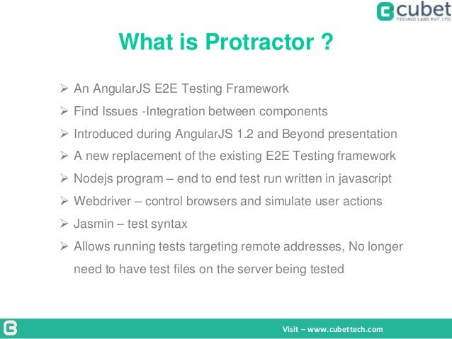 An Introduction To Angularjs End To End Testing Using Protractor