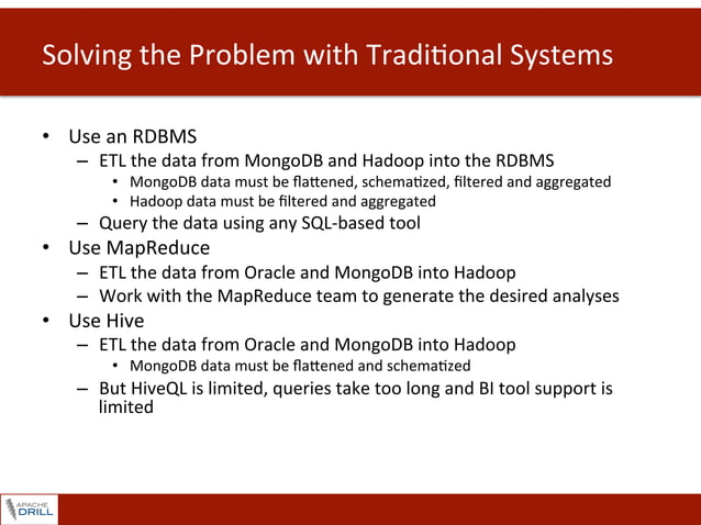 An introduction to apache drill presentation | PDF