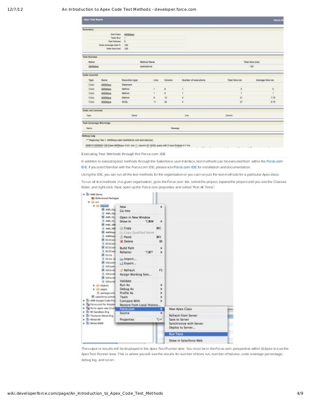 An introduction to apex code test methods developer.force