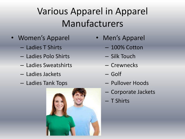 Apparel Manufacturers | PPTX