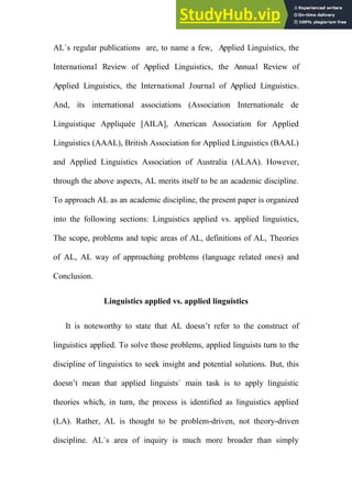 An Introduction To Applied Linguistics Introduction | PDF