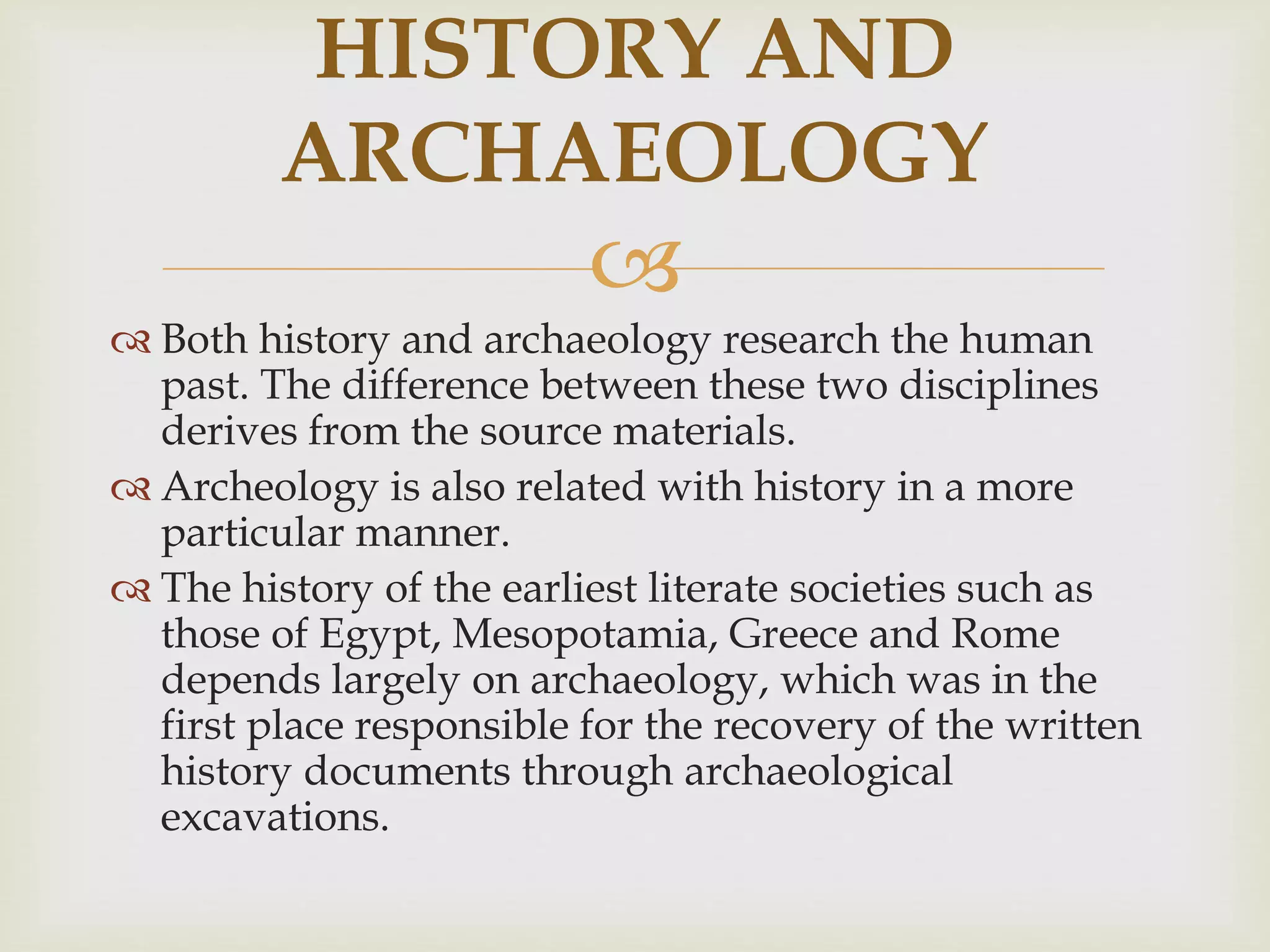 An introduction to archaeology | PPTX