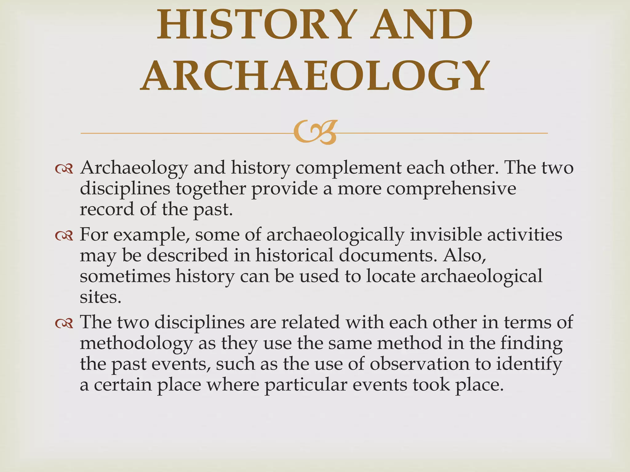 An introduction to archaeology | PPTX