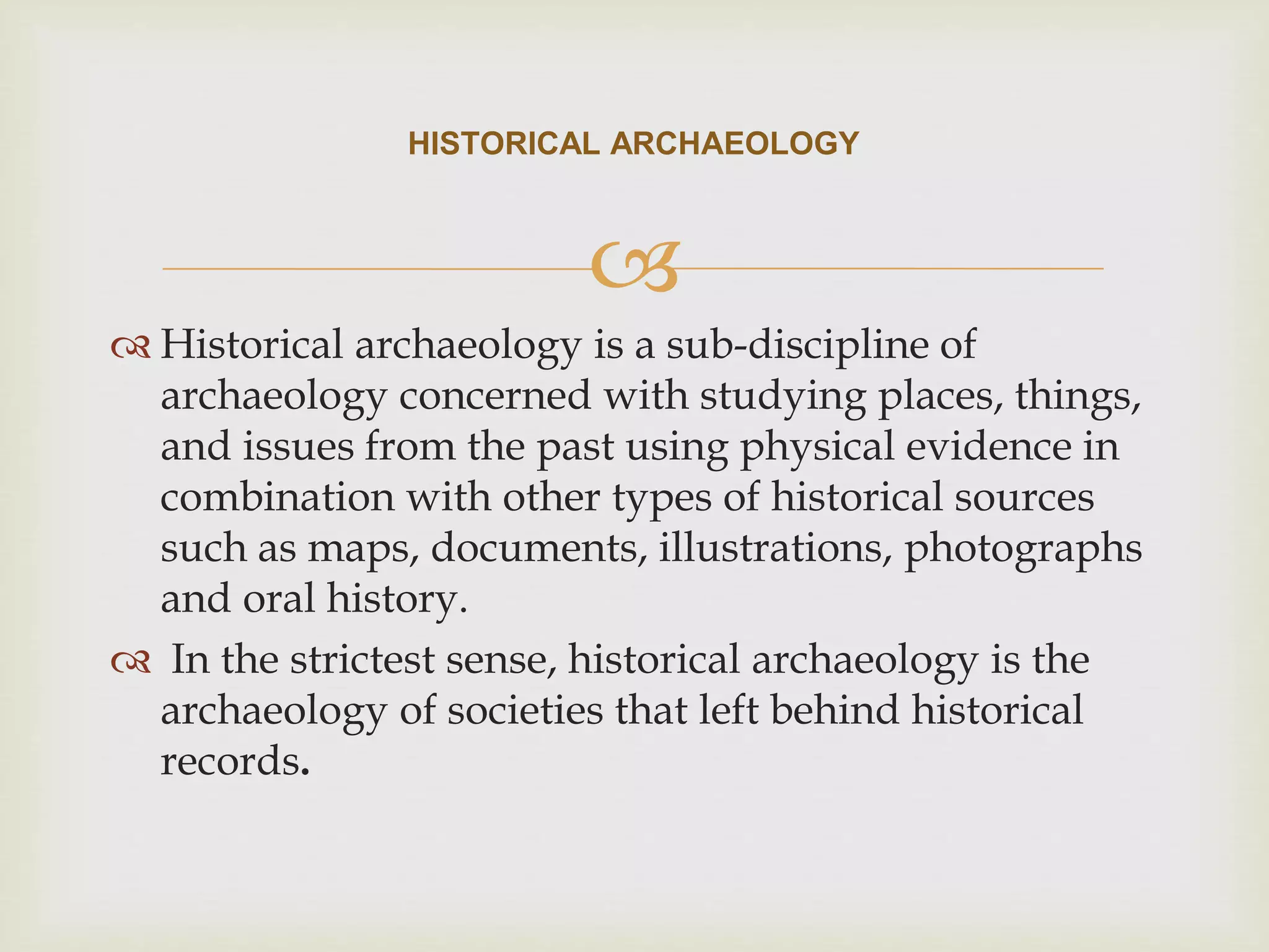 An introduction to archaeology | PPTX