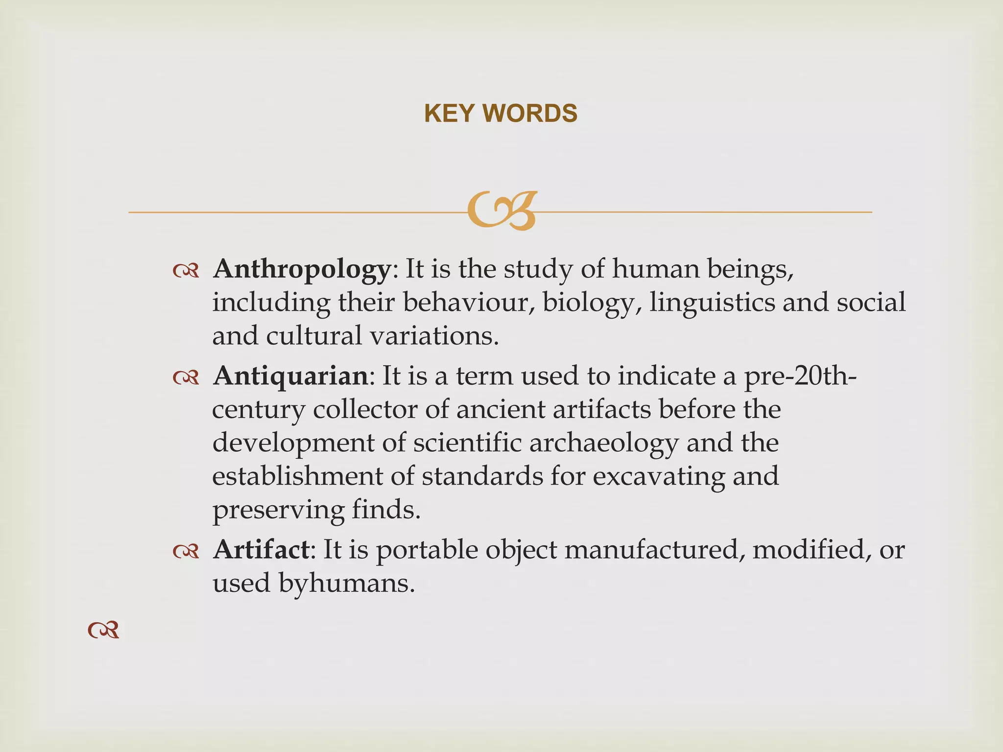 An introduction to archaeology | PPTX
